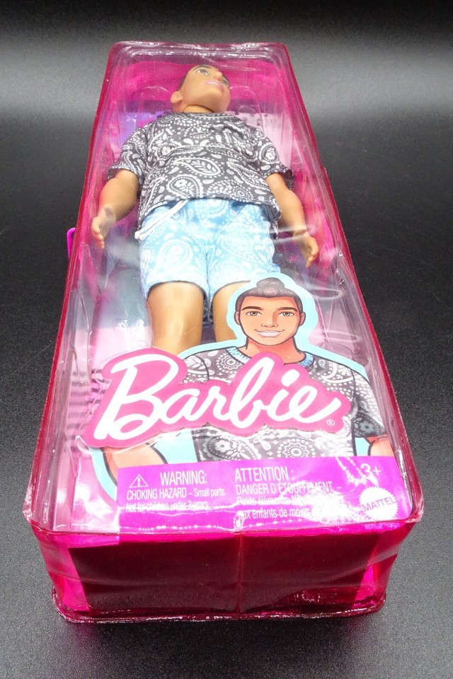 2022 Mattel Barbie Ken Fashionista Doll w/ Paisley Outfit & "Man Bun ...