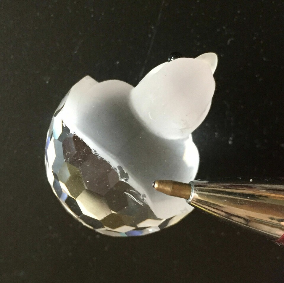 Set 5 vtg Swarovski TRIMLITE FROSTY Friends Crystal Chick Bird Owl Duck ...