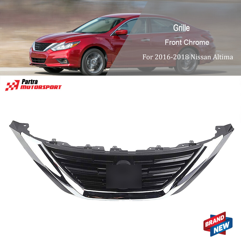 For 2016 2017 2018 Nissan Altima Front Bumper Upper Grill Grille Chrome ...