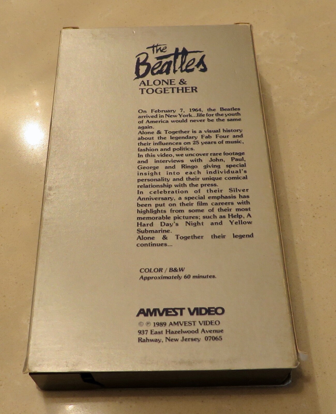 THE BEATLES "ALONE & TOGETHER" VHS 1989 VIDEO TAPE AMVEST VIDEO | eBay