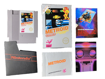 Metroid Nintendo NES Complete CIB Box Game Poster Instruction Manual ...