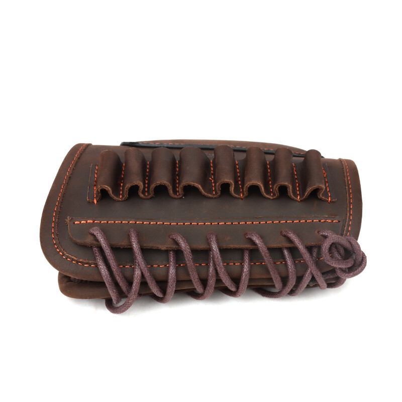Tourbon Leather Ammo Pouch Cartridges Holder Cheek Rest Rifle Gunstock ...