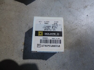 Square D 9001KA2 PLC CONTACT BLOCK STANDARD (FINGERSAFE) 88001 | eBay