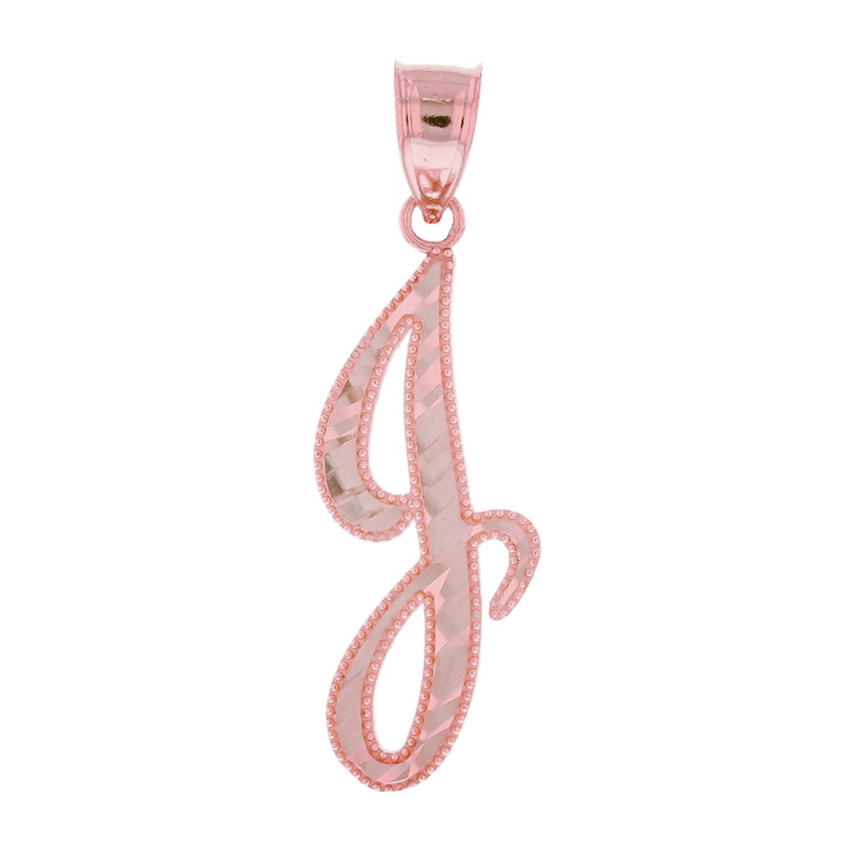 Rose gold j necklace store