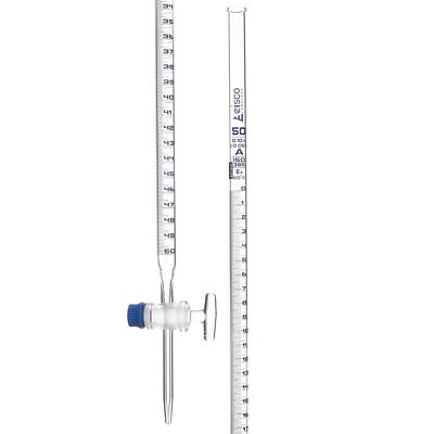 Class A 50mL Borosilicate Burette - 0.1mL Graduations - 0.05mL ...