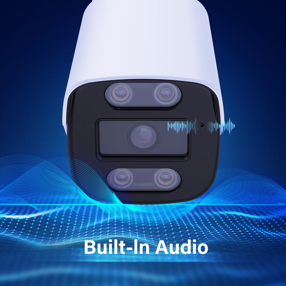 8MP POE IP Camera Security 4K PoE Outdoor Compatible ONVIF Audio Dome ...