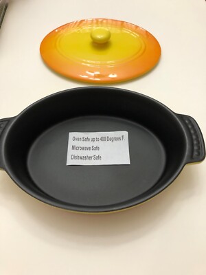 Parini Oval Bakeware Stoneware Lidded Ceramic Non-Stick Casserole ...