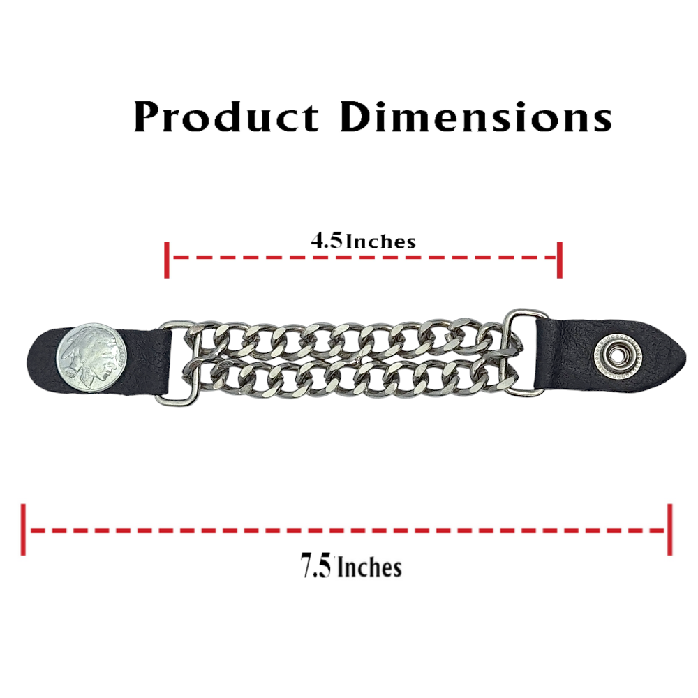 Indian Head Snap Extender Jacket Waistcoat Real Leather Accessories ...