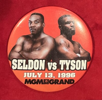 Vintage Mike Tyson vs Bruce Seldon 1996 Boxing Match Pin Pinback Button ...