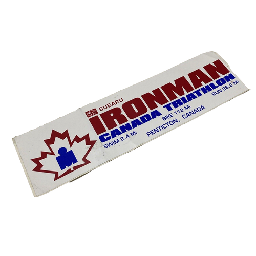 Ironman Triathlon Penticton Canada Rectangular Sticker 12x3 inch ...