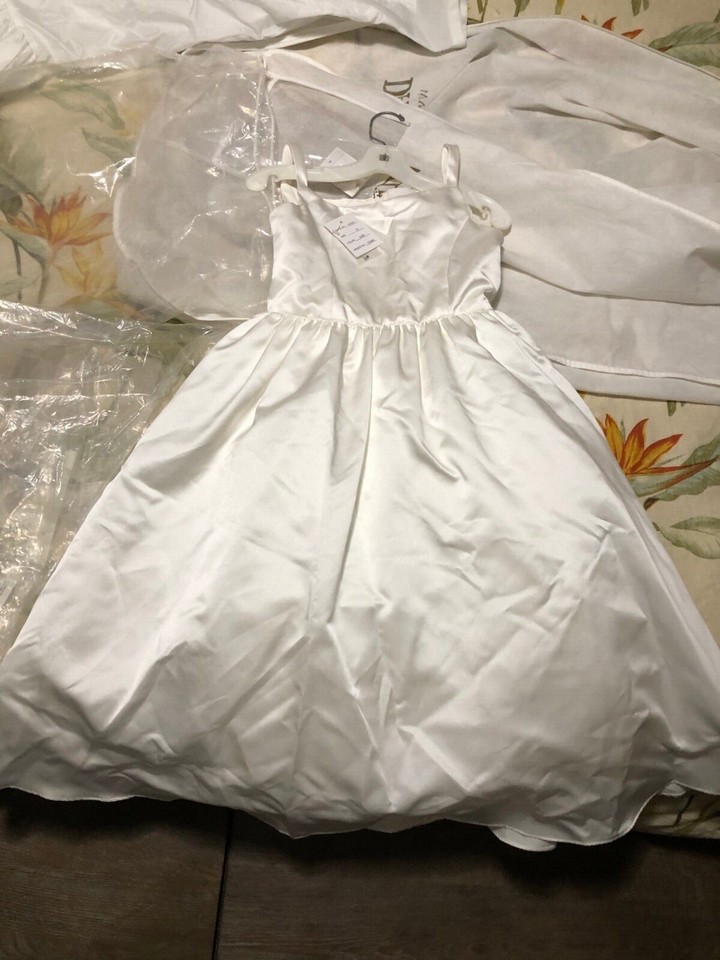 Oleg Cassini wedding dress size 14 ivory with tags and misc items | eBay