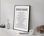 House Rules Wall Art Family Rules Home Sign Homewarming Prints Wall ...