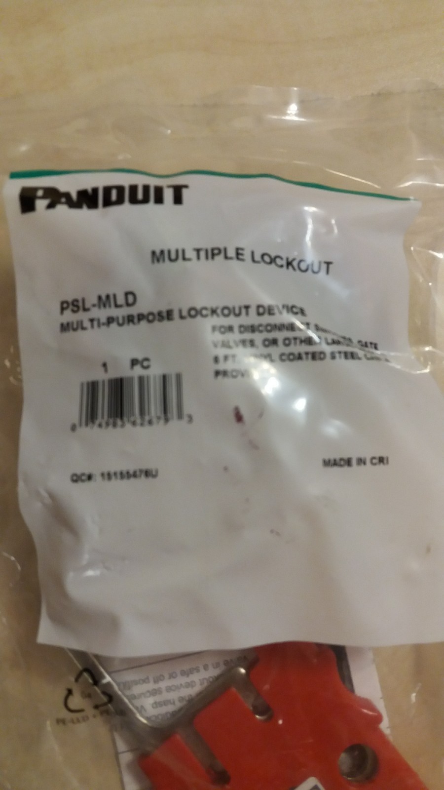 Panduit LOCK OUT PADLOCK & Cable PANEL SAFETY MULTIPLE LOCKOUT PSL-MLD ...