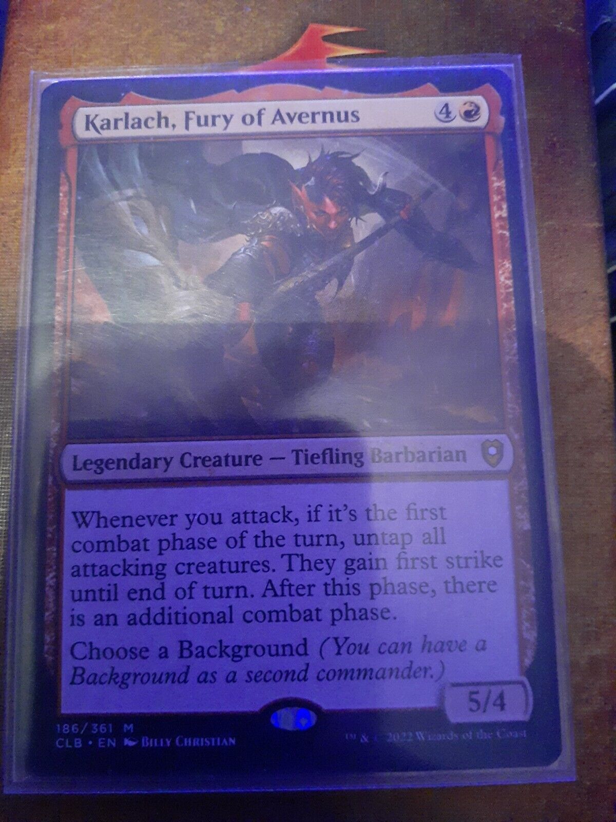 Nm Mtg Karlach Fury Of Avernus Commander Legends Battle For Baldurs