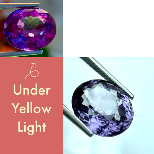 Lab Created 20.00 CT RUSSIAN CZOCHRALSKI ALEXANDRITE COLOR CHANGE #45 ...