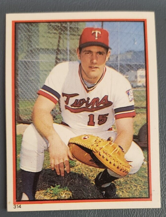 Vintage 1983 Topps Stickers Baseball Card #314 Tim Laudner ...