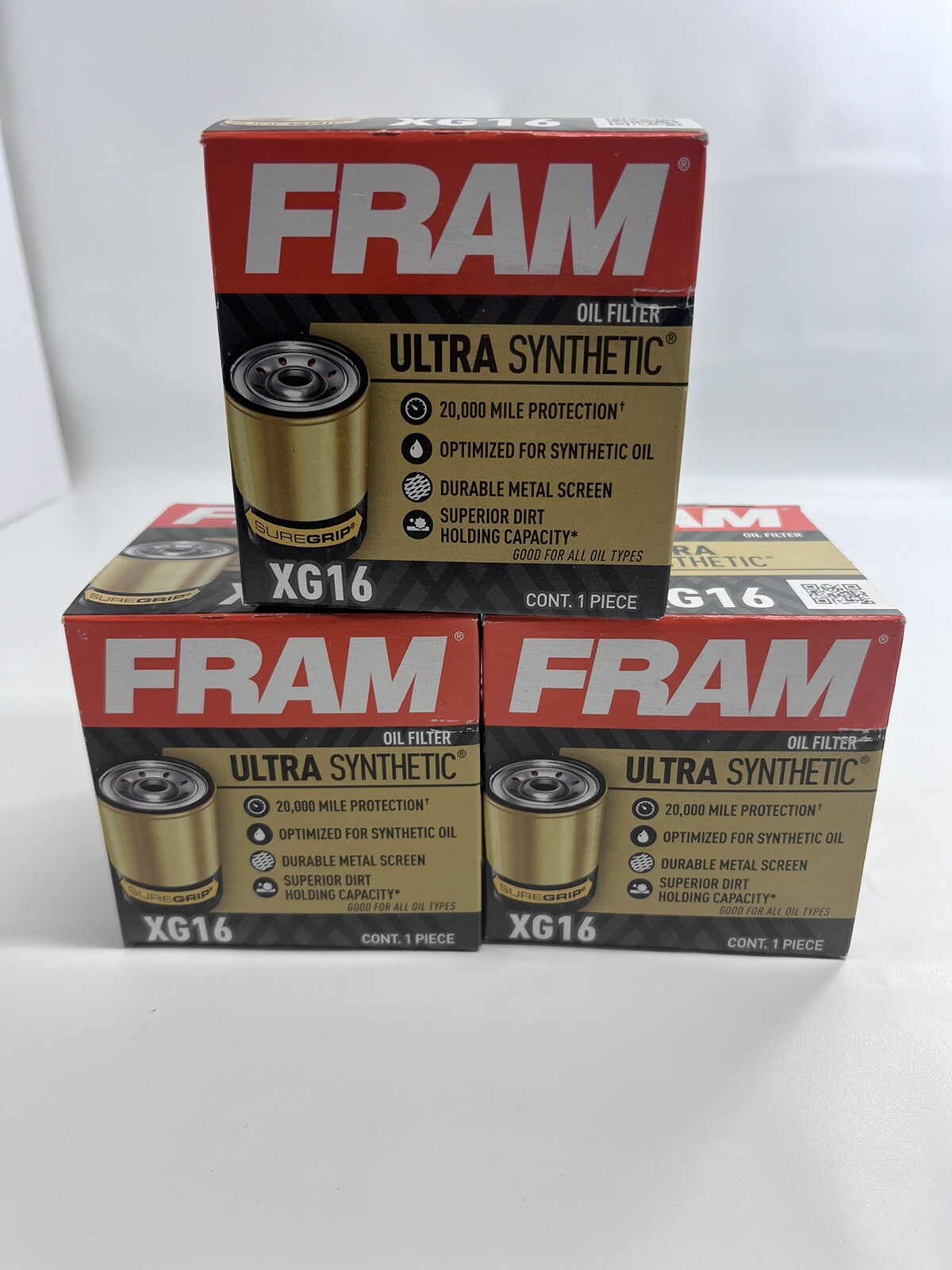 Lots Of 3 FRAM Ultra Synthetic Oil Filter XG16 | eBay