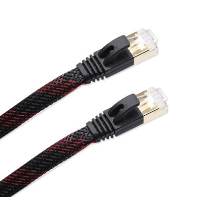Cat 7 Ethernet Cable 10 ftNylon Braided Cat 7 Flat Internet Network ...