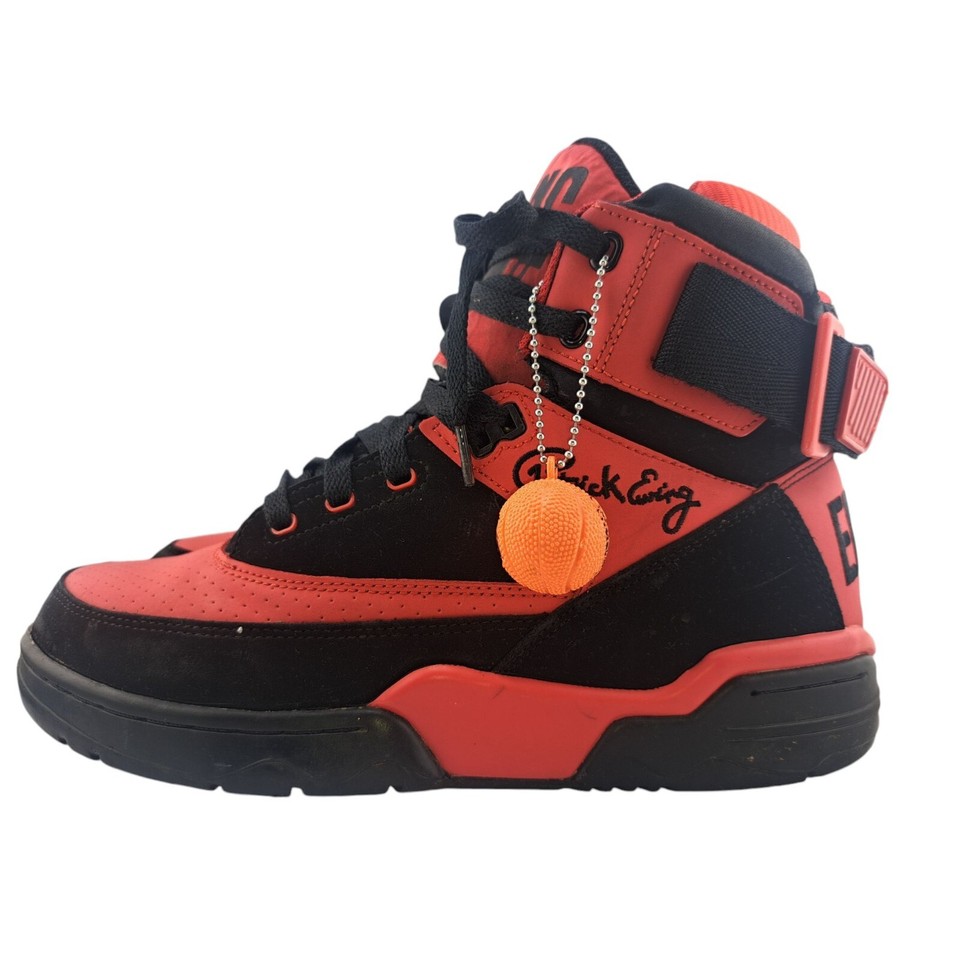 Vintage Ewing 33 Hi Black & Red Sneakers Mens US 9/EUR 42 | eBay