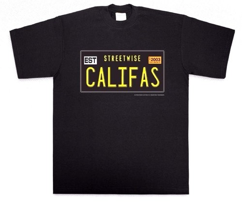 STREETWISE CALIFAS T-shirt Vintage CA License Plate Design Tee Adult ...