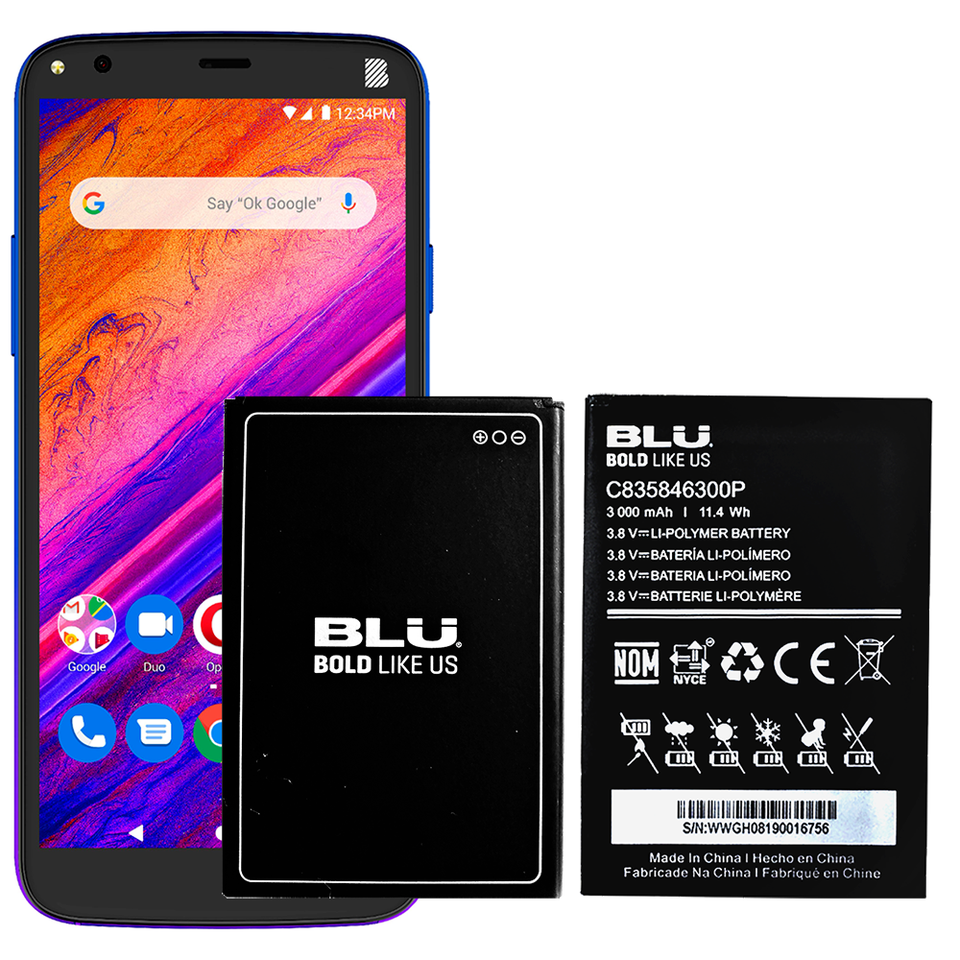 BLU V5 V0410UU Original OEM BLU Battery C835846300P 3000mAh 11.4Wh 3.8v ...
