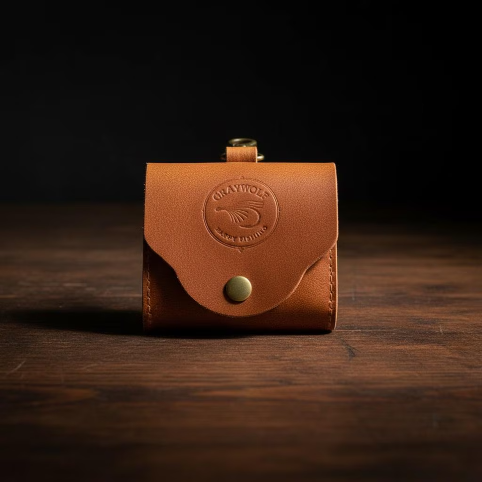 Fly Wallet DRY FLY IMAGE Brown LEATHER Fly Fishing Gear Compact | eBay
