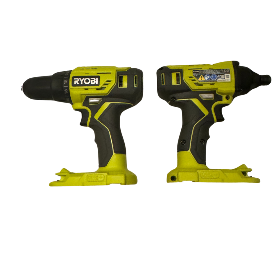 RYOBI P1817 ONE+18V Cordless1/2 Drill 1/4 I 2 Tool Kit 1/2 Drill 1/4 ...