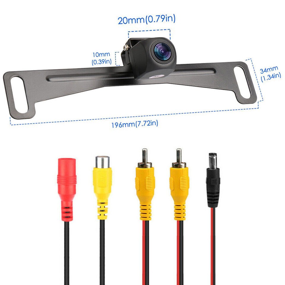 Car Rear View Camera Reverse Backup Camera Night Vision License Plate ...