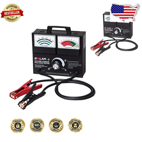 Compact Solar 500 Amp Load Tester with Corrosion-Resistant Clamps ...