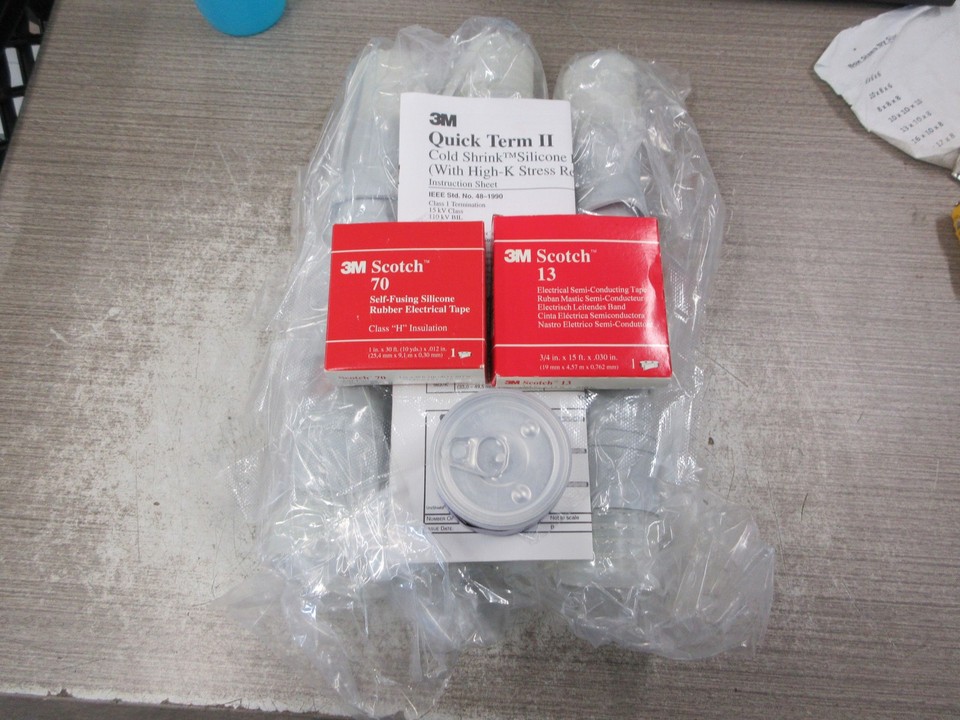 3M QT-II Cold Shrink Silicone Termination Kit 5635K 3 Terminations New ...