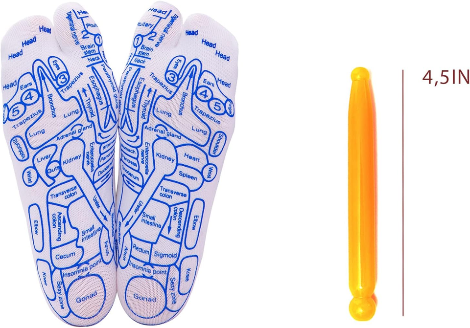 Reflexology Socks with Acupressure Pen: Foot Pain Relief Remedy for ...