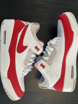Nike Air Jordan 3 Retro Tinker White University Red Size 12 Nike Air Jordan 3 Retro Tinker White University Red Size 12