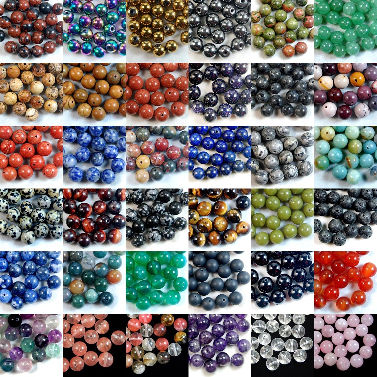 Wholesale Natural Gemstone Round Spacer Loose Beads 4/6/8/10/12mm ... Wholesale Natural Gemstone Round Spacer Loose Beads 4/6/8/10/12mm ...