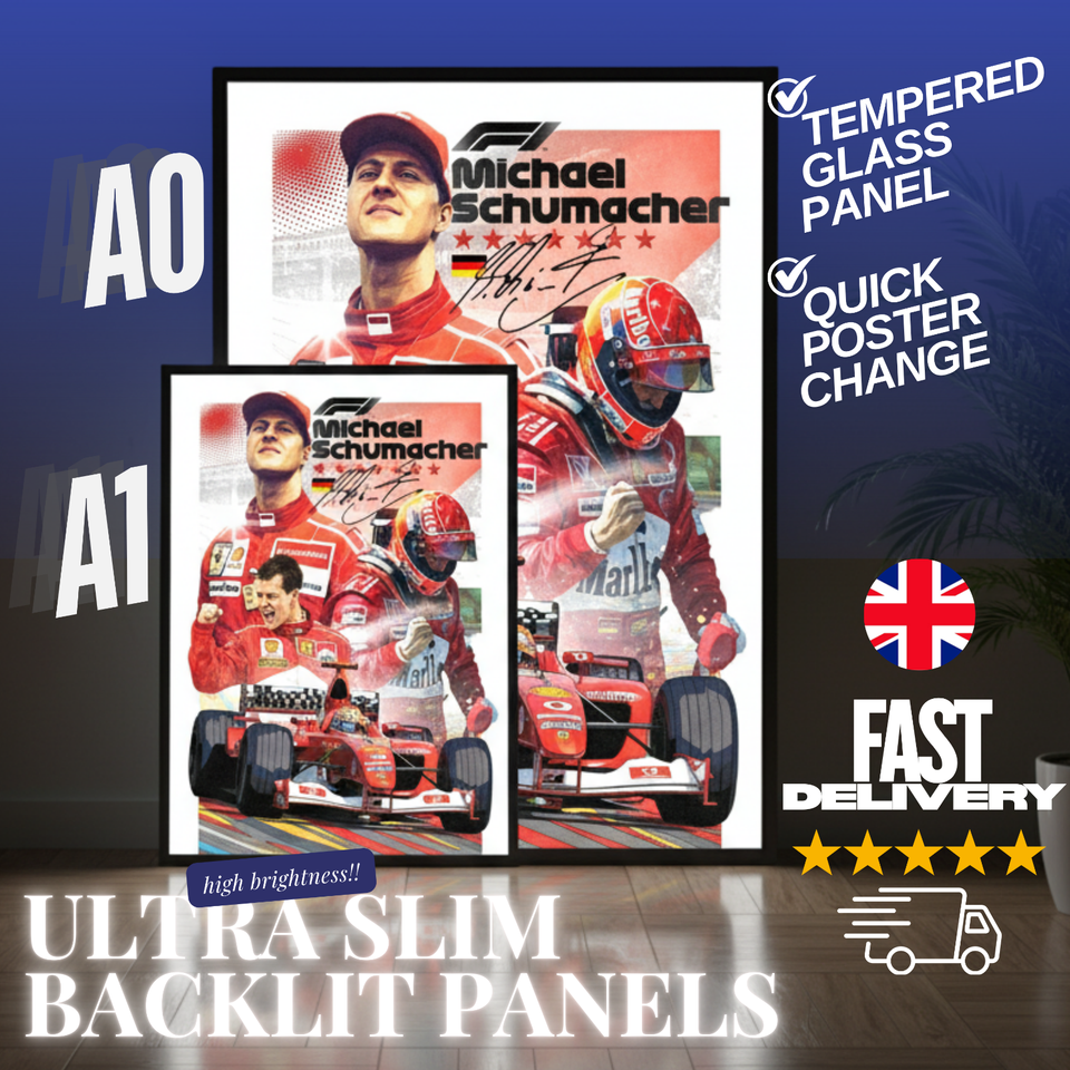 A0 LED Illuminated Backlit Slim Poster Display Menu Board & FREE Print ...