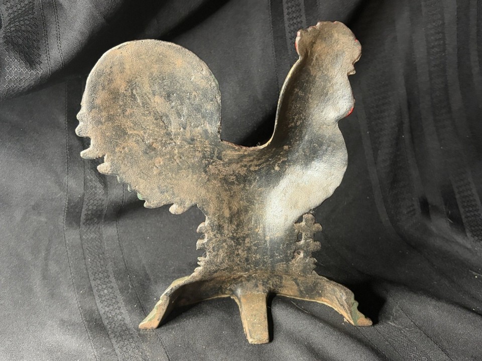 Cast Iron Rooster Door Stop Vintage 12” Tall | eBay