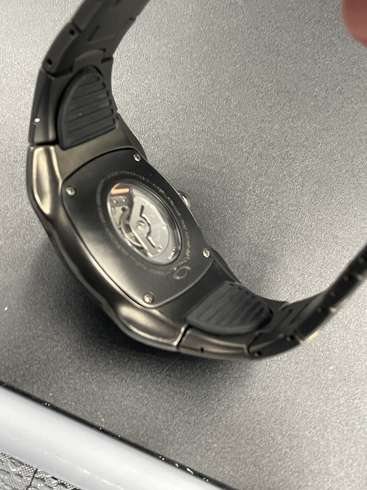 Oakley PVD Timebomb Stealth W/Cannon Red Dial Titanium Watch | eBay