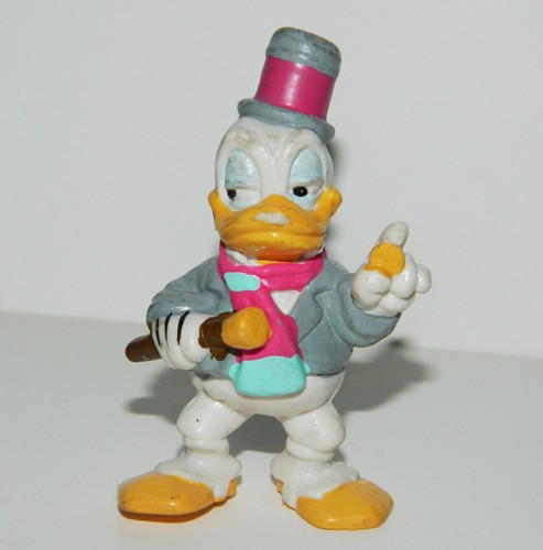 Walt Disney Rich Donald Duck with Top Hat PVC Figure Applause 1986 VERY ...