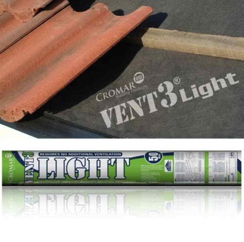 Cromar Vent 3 Light Breather Membrane | Breathable Underlay Felt 1m x ...