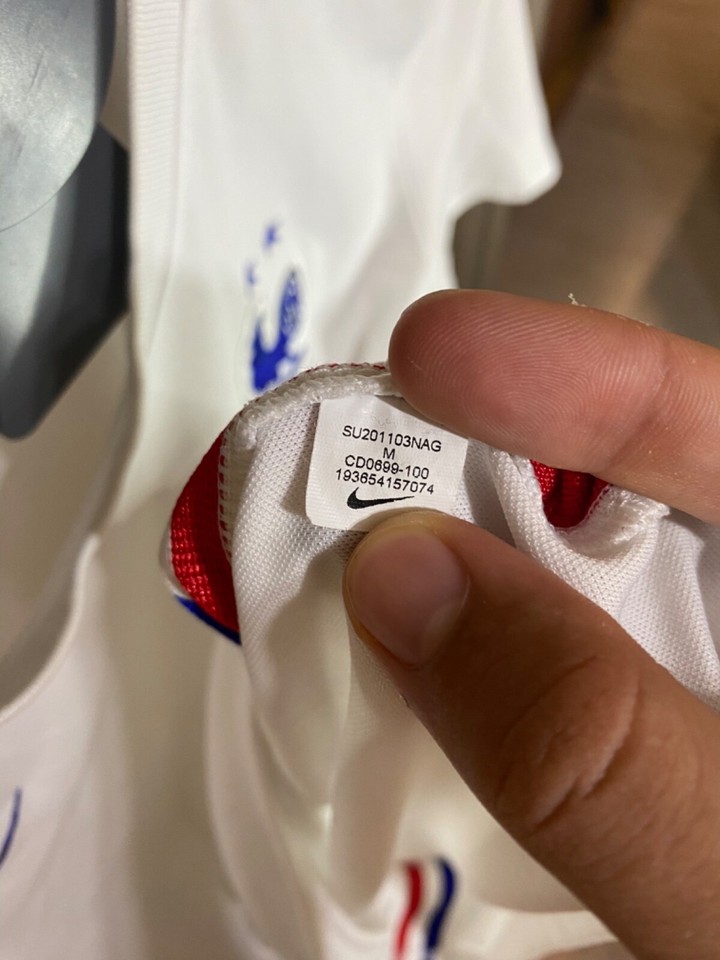 FRANCE 2020 2021 AWAY FOOTBALL SHIRT SOCCER JERSEY NIKE CD0699-100 SIZE ...