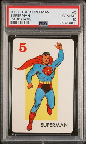 EXTREMELY RARE 🎥 VINTAGE 1966 IDEAL SUPERMAN CARD GAME ROOKIE PSA 10 ...