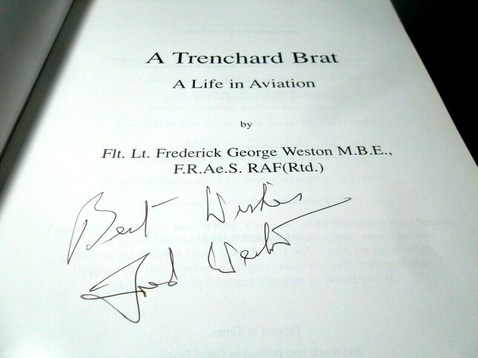A Trenchard Brat: A Life in Aviation by Frederick George Weston *SIGNED ...