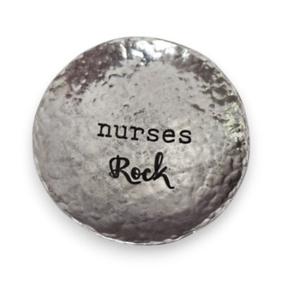 Nurses Rock Trinket Dish – Metal Jewelry Holder for Nurse Gifts ...