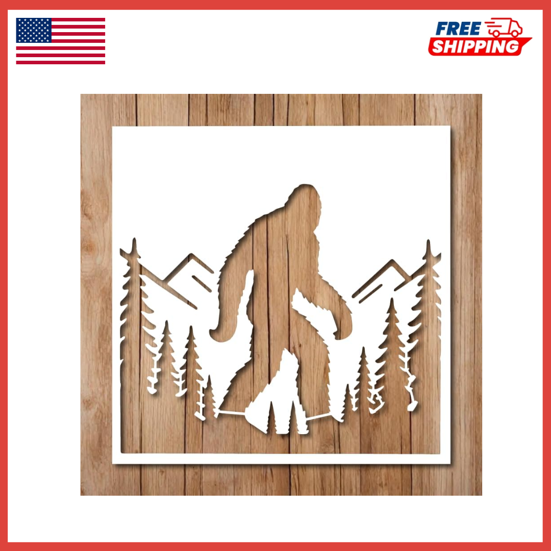 Bigfoot Stencil | Sasquatch Big Foot Yeti Stencils for Painting on Wood ...