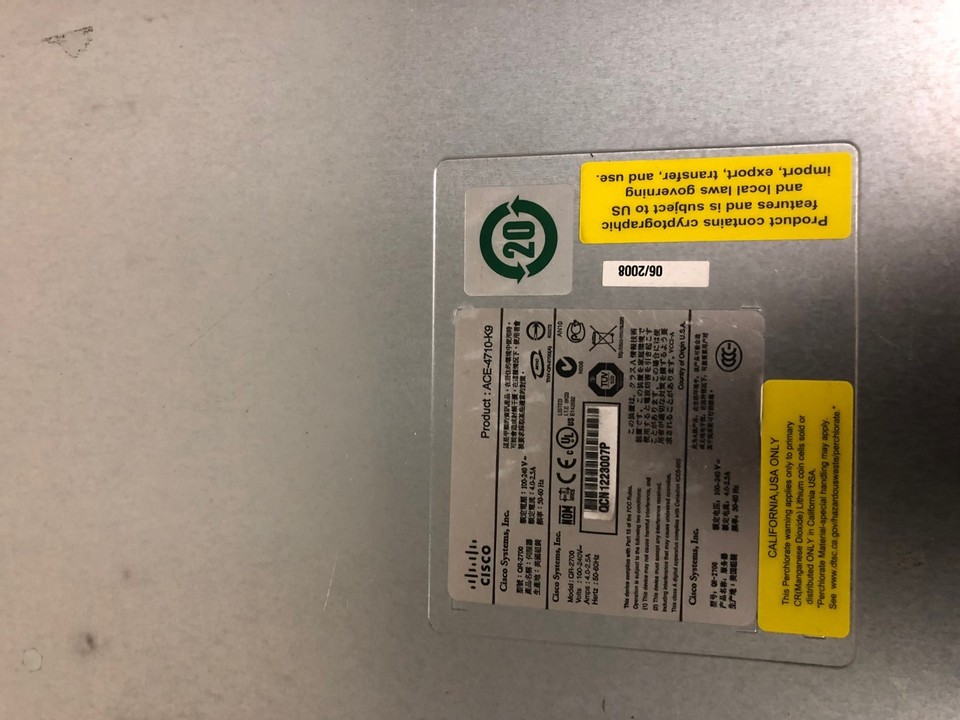 Cisco ACE-4710-K9 Cisco ACE 4710 Application Control Engine | eBay