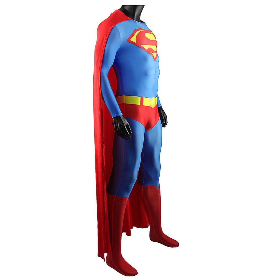 The 52 Superman Jumpsuit Cosplay Superhero Bodysuit Costume Halloween ...