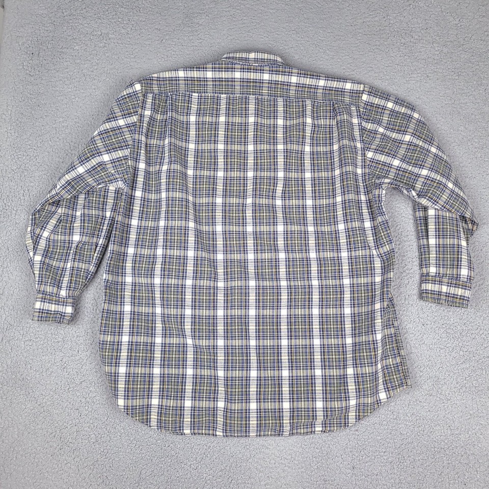 Vintage Abercrombie Fitch The Big Shirt Mens Large Plaid Button Down ...