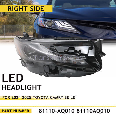 Right Side LED Headlight Assembly For 2024 2025 Toyota Camry LE SE ...