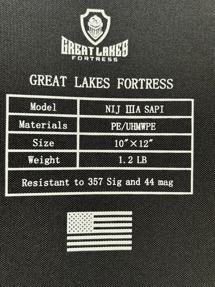 Body Armor Bullet Proof Plates UHMWPE Level IIIA 3A Curved 10x12 PAIR ...