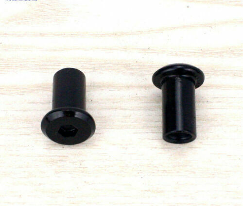 M6 M8 Black Steel Rivet Hex Socket Furniture Connector Cap Nuts Barrel ...