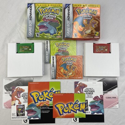 Authentic Pokemon FireRed & LeafGreen COMPLETE Authentic GameBoy ...